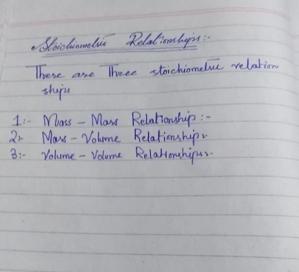 Solved Explain 3 Relationships of Stoichiometric | Chegg.com