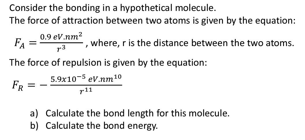 Solved Consider the bonding in a hypothetical molecule. The | Chegg.com