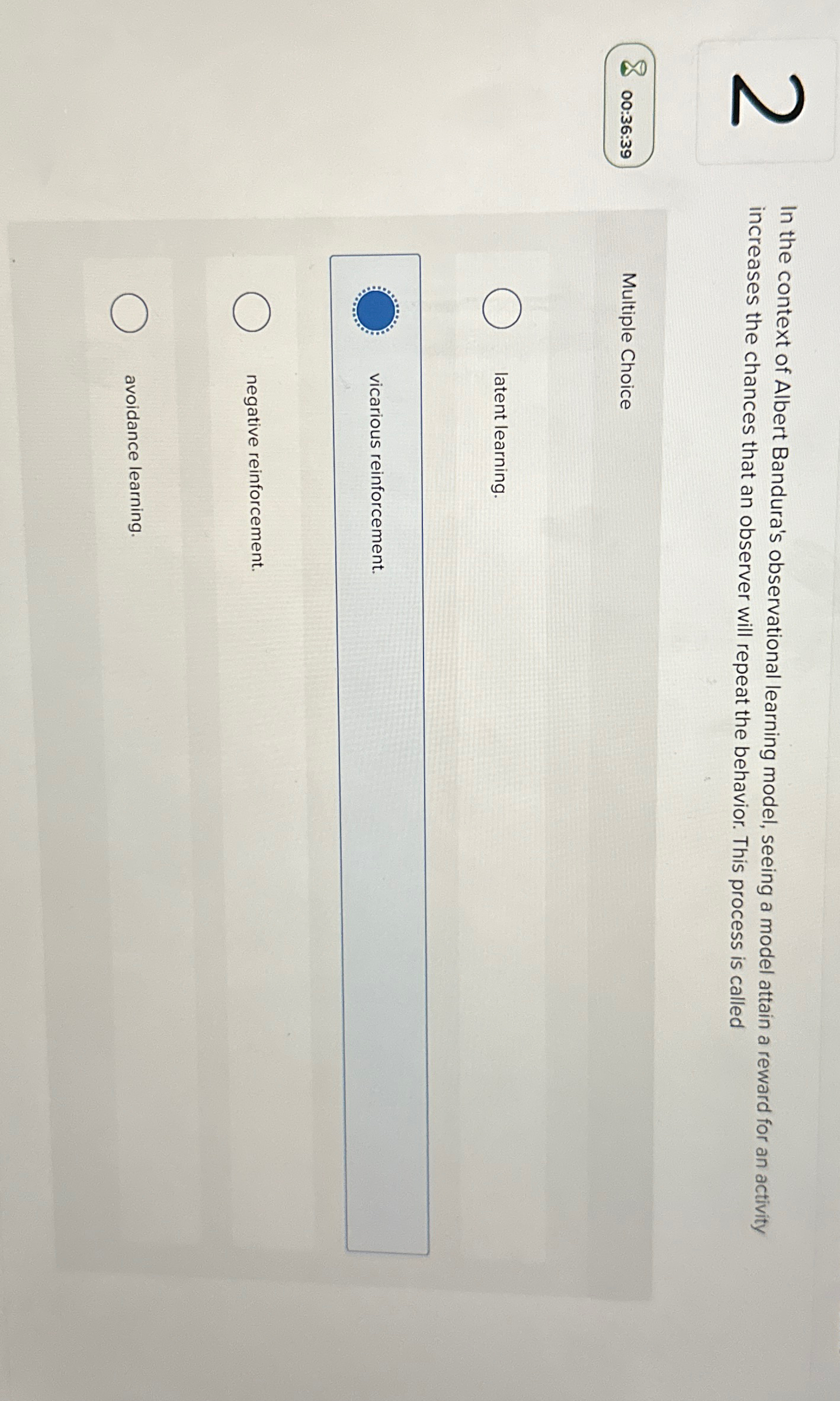 Solved 2In the context of Albert Bandura's observational | Chegg.com