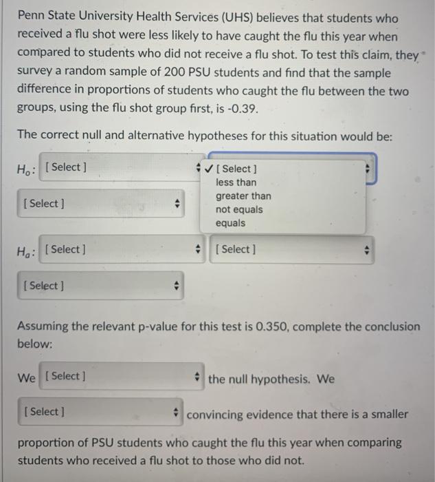 Solved Penn State University Health Services (UHS) believes | Chegg.com