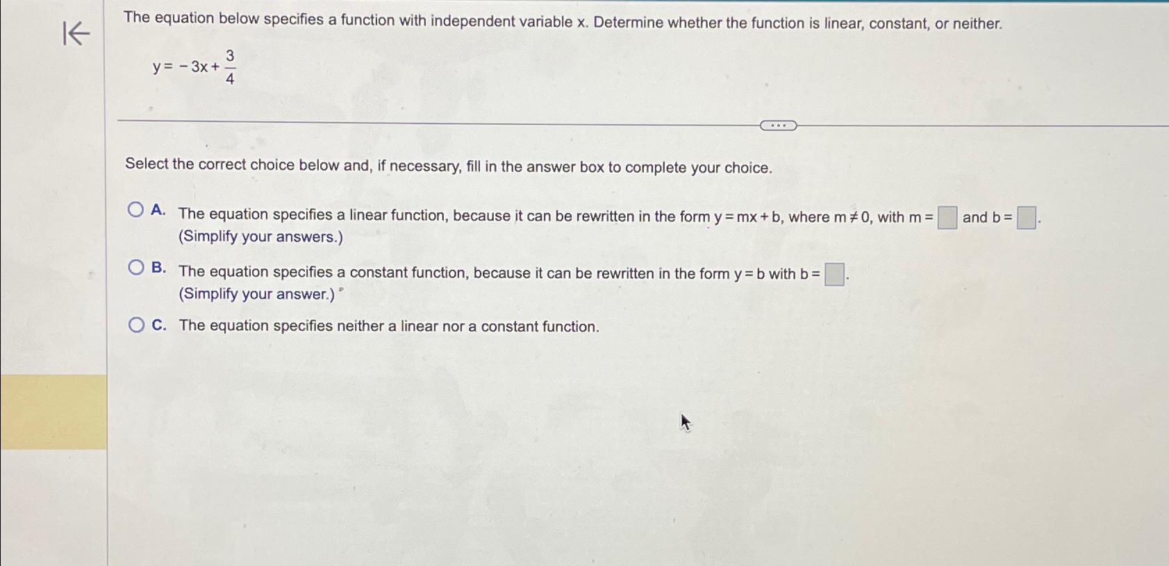 Solved The equation below specifies a function with | Chegg.com