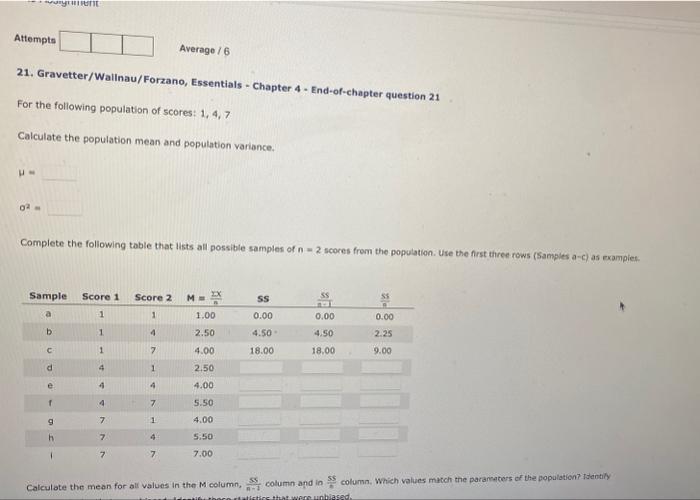 Solved 21. Gravetter/Wallnau/Forzano, Essentials - Chapter 4 | Chegg.com