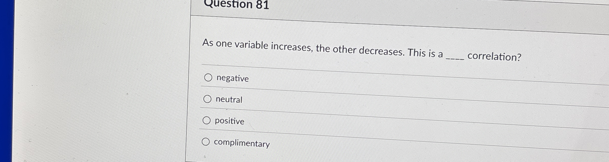 Solved As one variable increases, the other decreases. This | Chegg.com