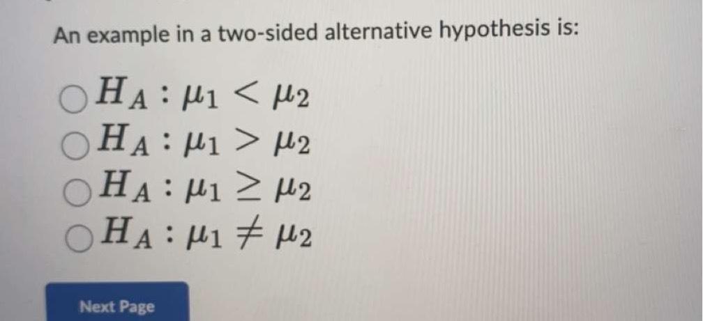 Solved An example in a two-sided alternative hypothesis | Chegg.com