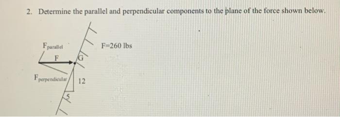Solved 2. Determine the parallel and perpendicular | Chegg.com
