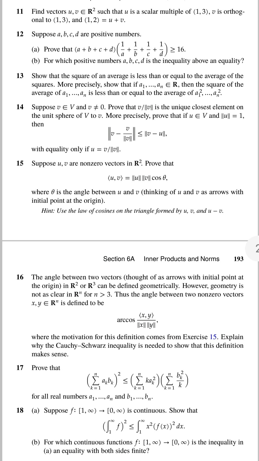 Solved 11 ﻿Find vectors u,vinR2 ﻿such that u ﻿is a scalar | Chegg.com