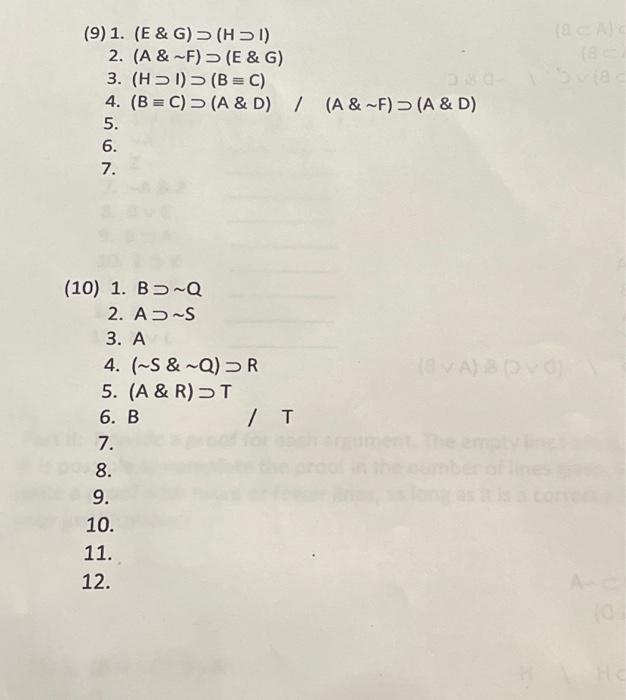 Part II: Provide a proof for each argument. The empty | Chegg.com