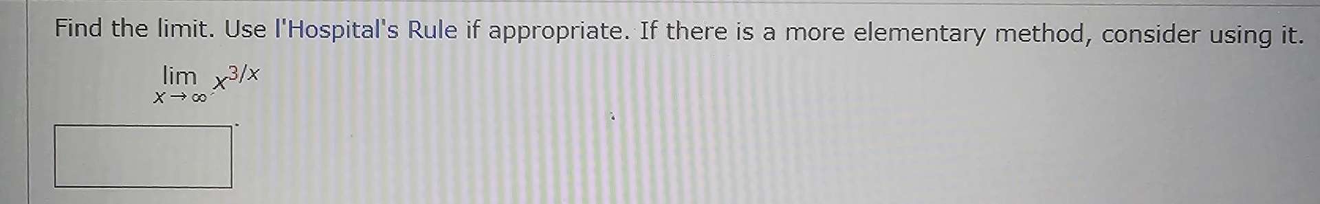 Solved Find the limit. ﻿Use I'Hospital's Rule if | Chegg.com