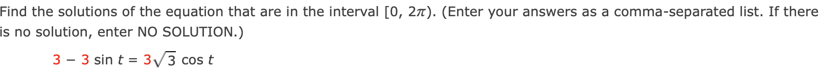 Solved Find the solutions of the equation that are in the | Chegg.com