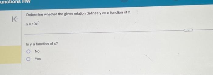 Solved unctions K Determine whether the given relation | Chegg.com