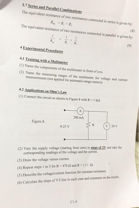 Solved circuits 1 experiment and graph1 Training with a | Chegg.com