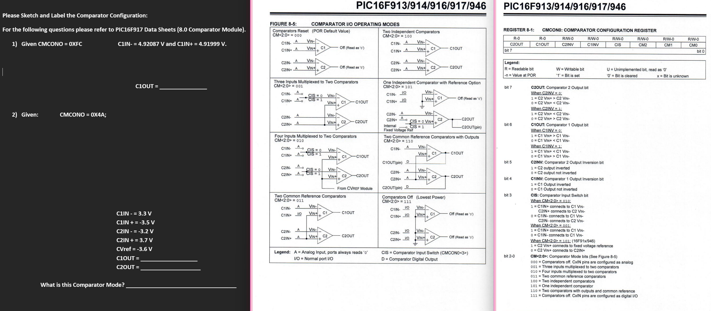 Solved PIC16F913/914/916/917/946PIC16F913/914/916/917/946 | Chegg.com