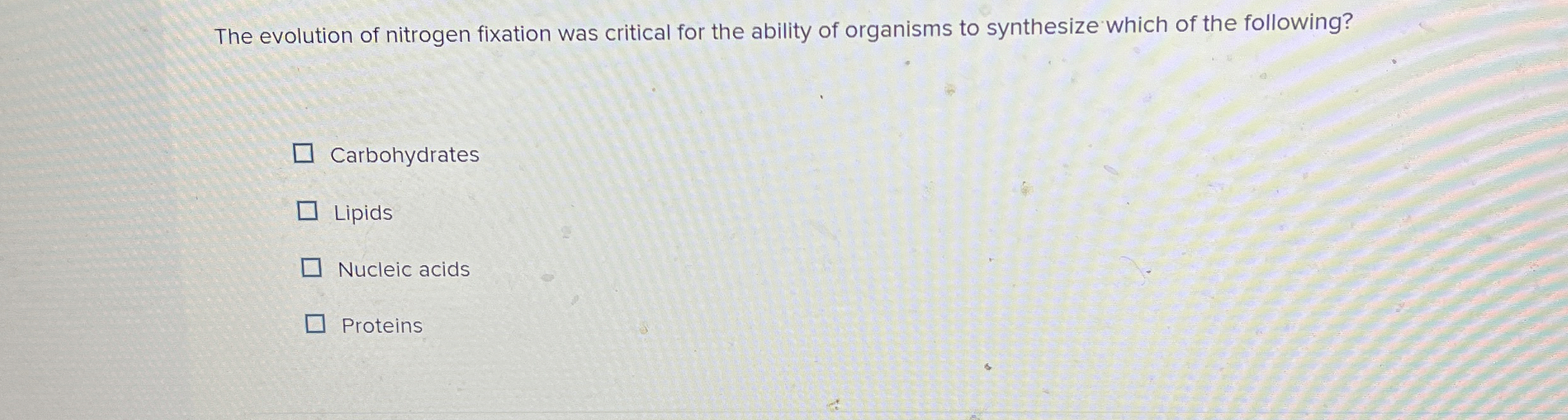 Solved The evolution of nitrogen fixation was critical for | Chegg.com