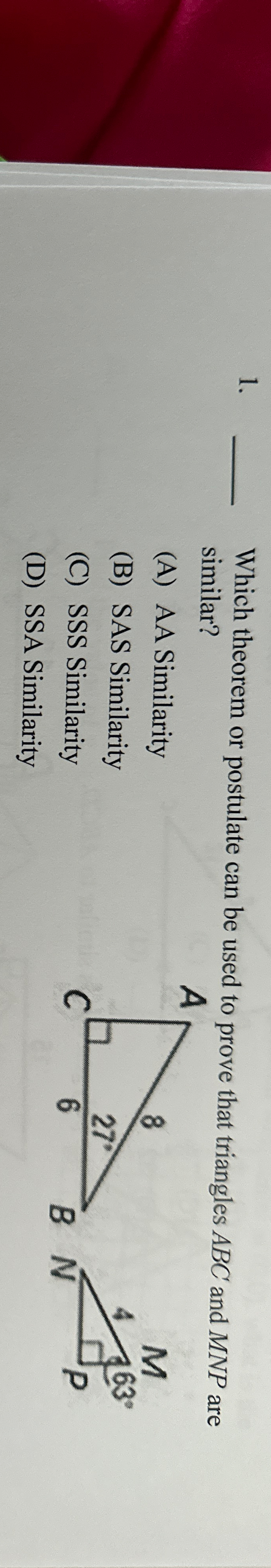 Solved Which theorem or postulate can be used to prove that | Chegg.com