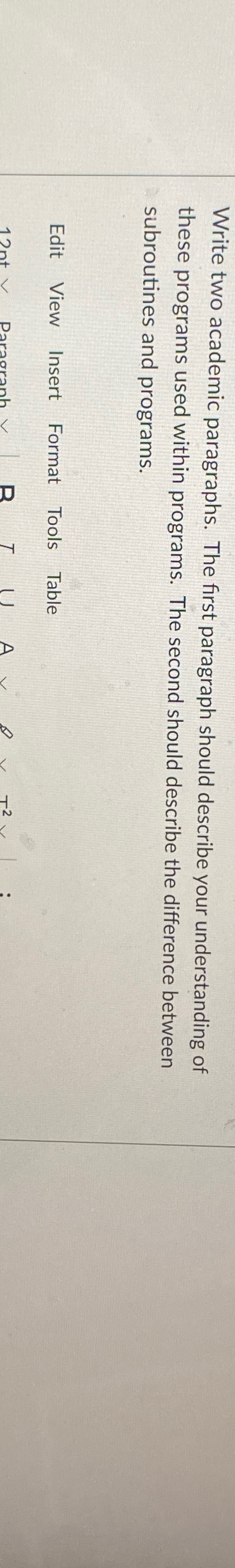 Solved Write two academic paragraphs. The first paragraph | Chegg.com