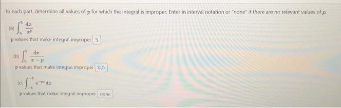 Solved In each part, determine all values of p for which the | Chegg.com