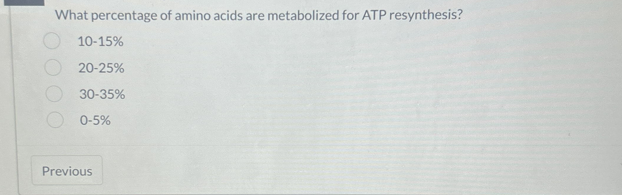 Solved What percentage of amino acids are metabolized for | Chegg.com