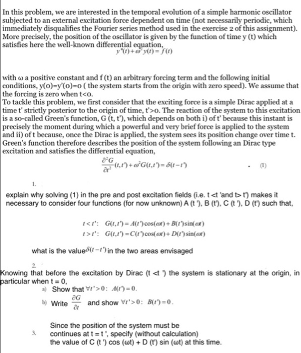 Solved In this problem, we are interested in the temporal | Chegg.com