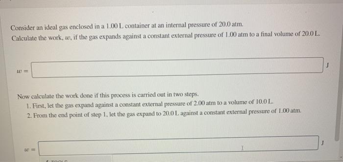 Solved Consider an ideal gas enclosed in a 1.00 L container | Chegg.com