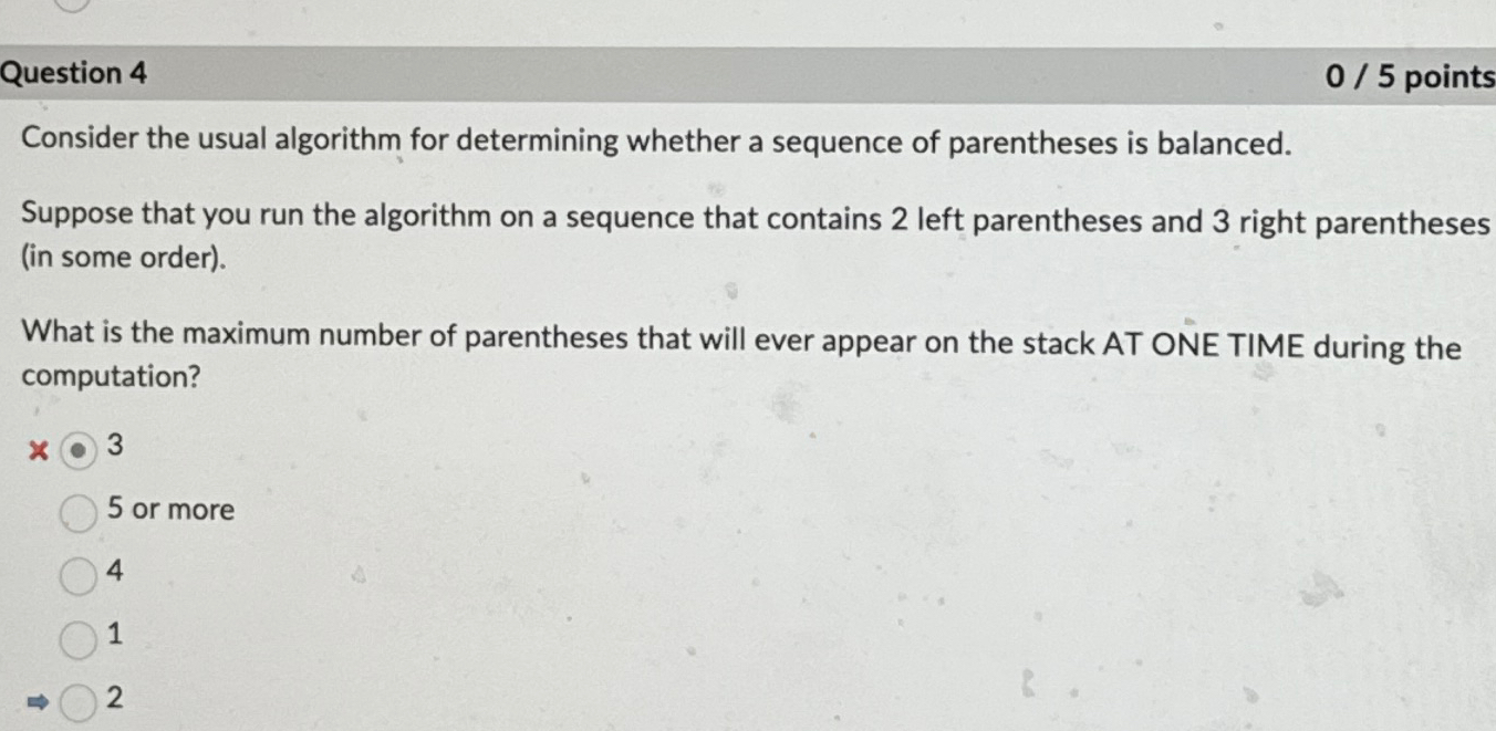 Solved Question 405 pointsConsider the usual algorithm for | Chegg.com Solved Question 405 pointsConsider the usual algorithm for | Chegg.com