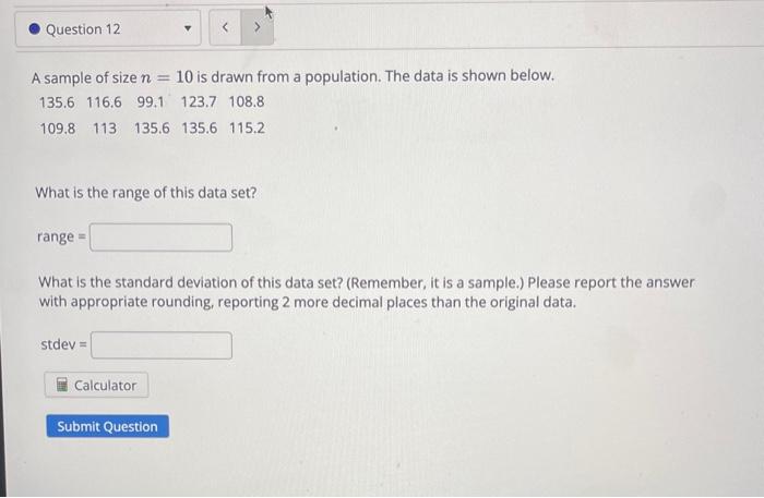 Solved A sample was done, collecting the data below. | Chegg.com