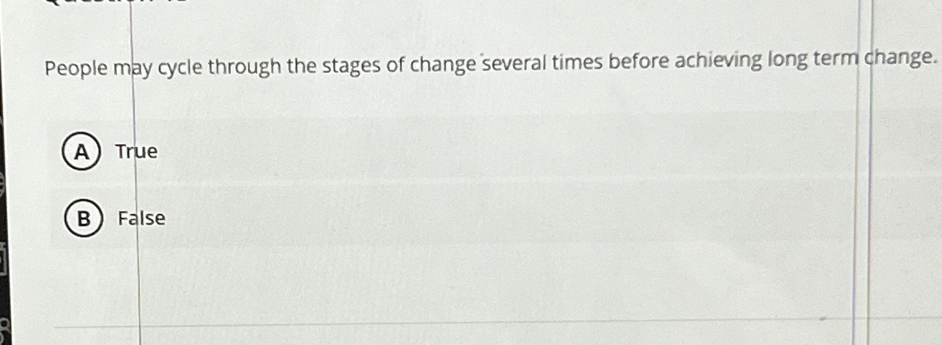 Solved People may cycle through the stages of change several | Chegg.com