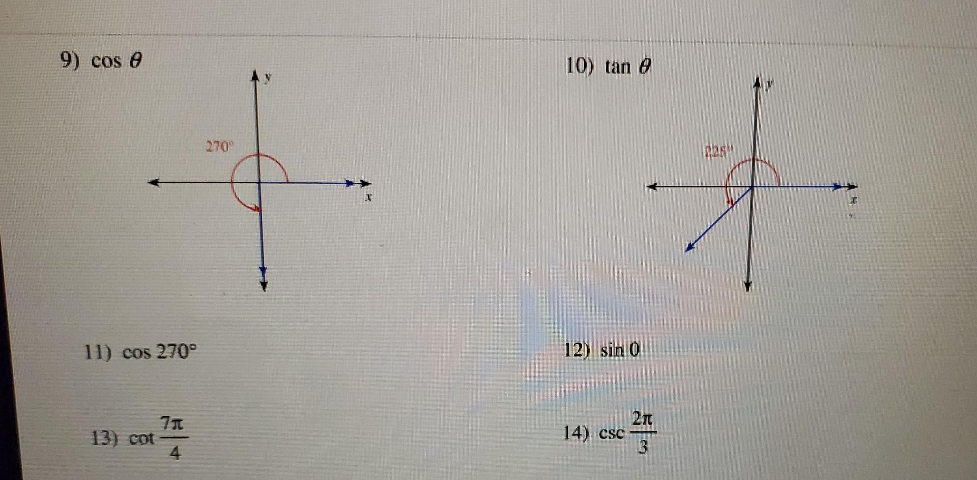 Solved Figure out the exact value of the trig functions of | Chegg.com