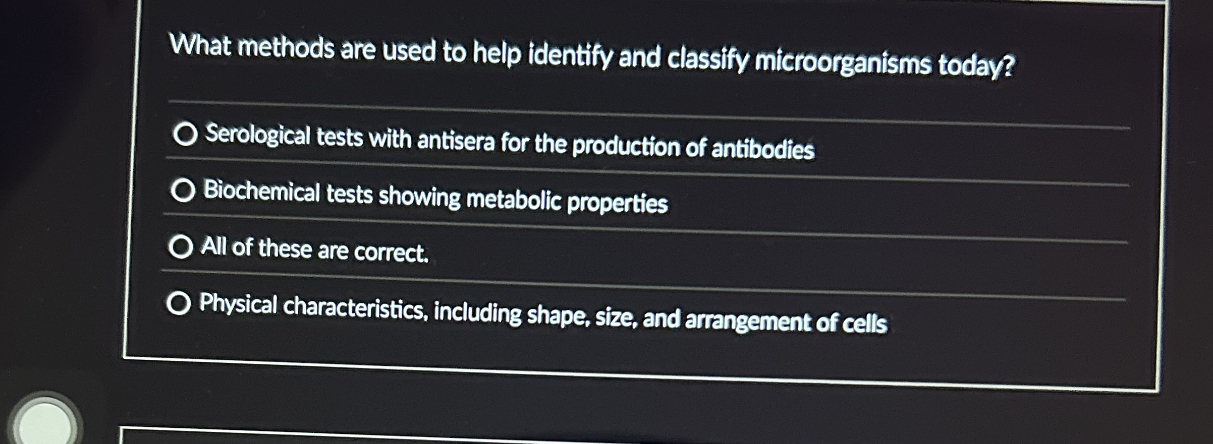 Solved What methods are used to help identify and classify | Chegg.com