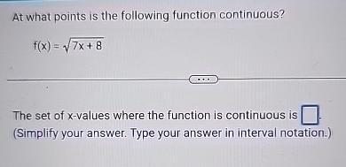 Solved At what points is the following function | Chegg.com