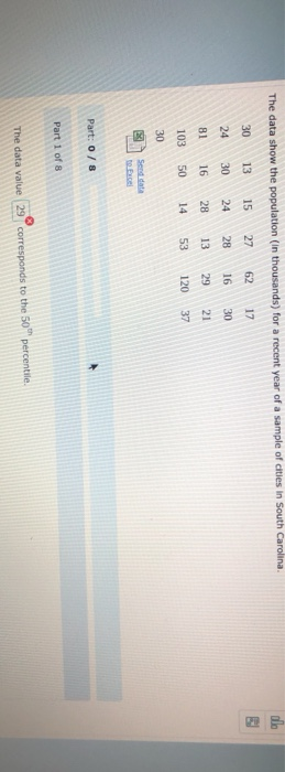Solved The data show the population in thousands) for a | Chegg.com