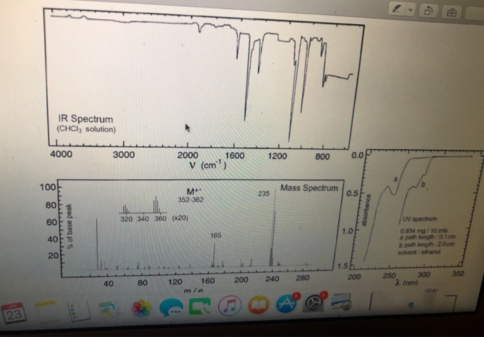 IR Spectrum (CHCl3 solution) 4000 3000 2000 V (cm | Chegg.com