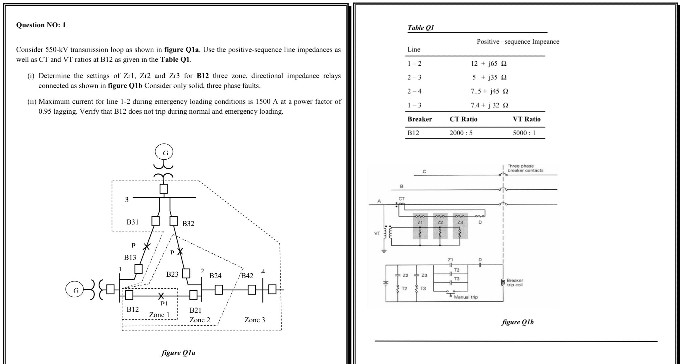 Solved Question NO: 1Consider 550-kV ﻿transmission loop as | Chegg.com