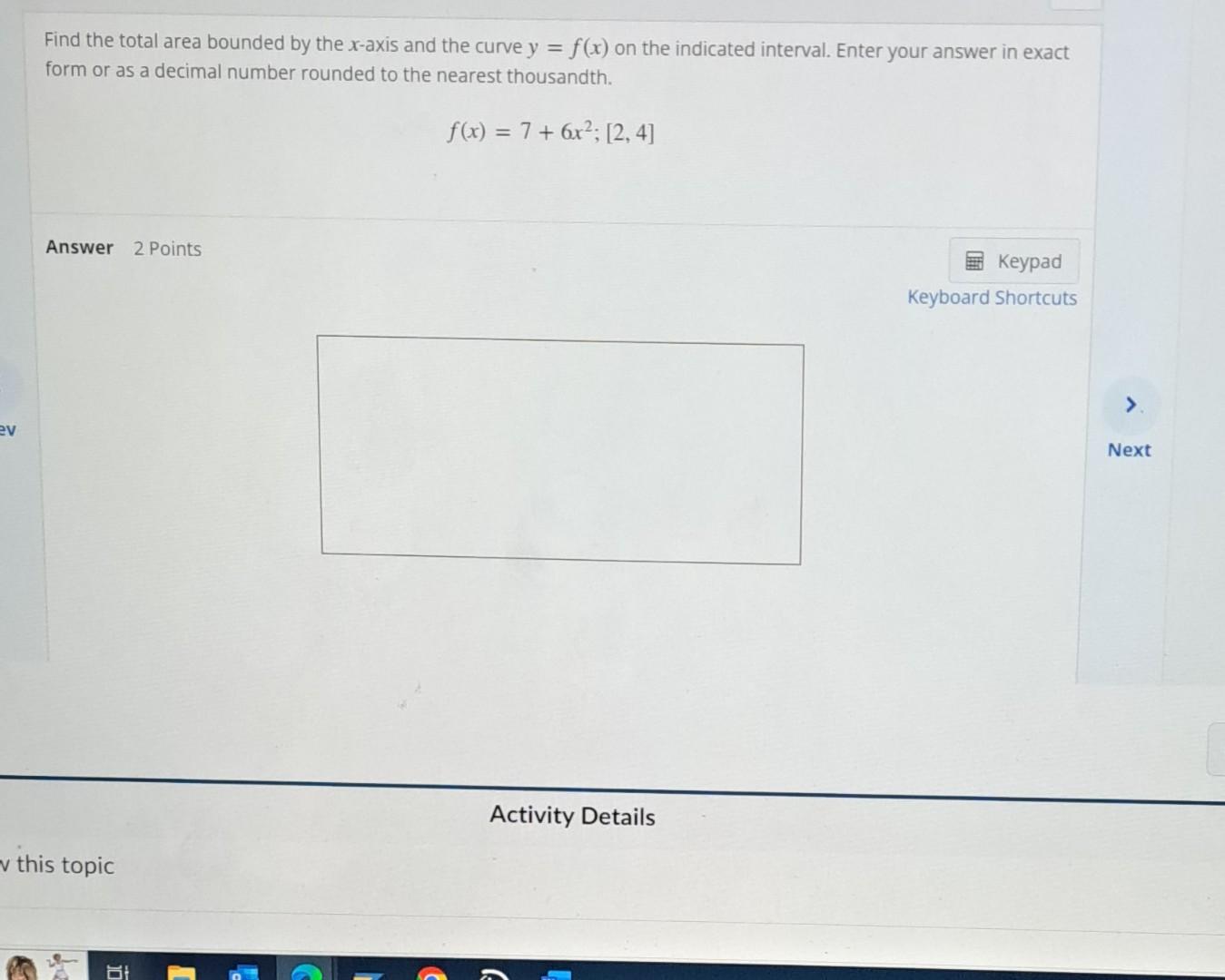 Solved Find the total area bounded by the x-axis and the | Chegg.com