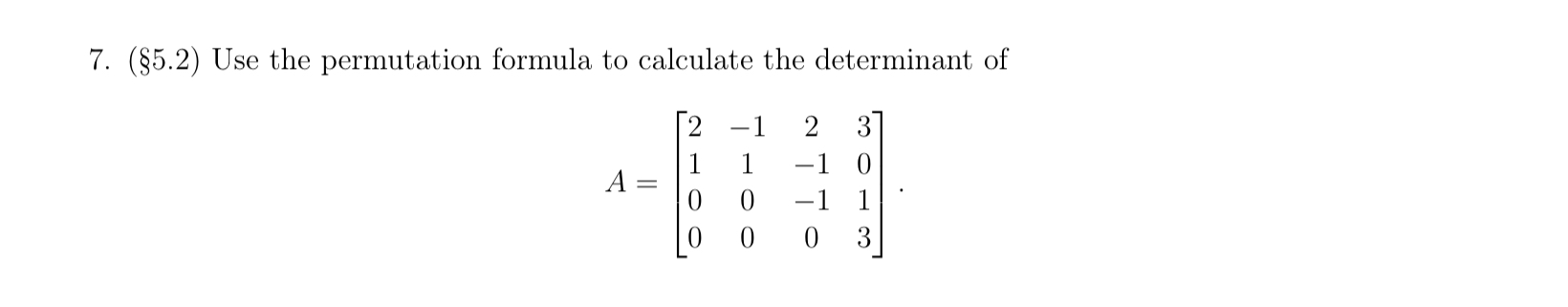 Solved (§5.2) ﻿Use the permutation formula to calculate the | Chegg.com