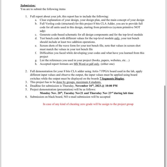 Write Verilog Code For Full Demonstration For Your 8