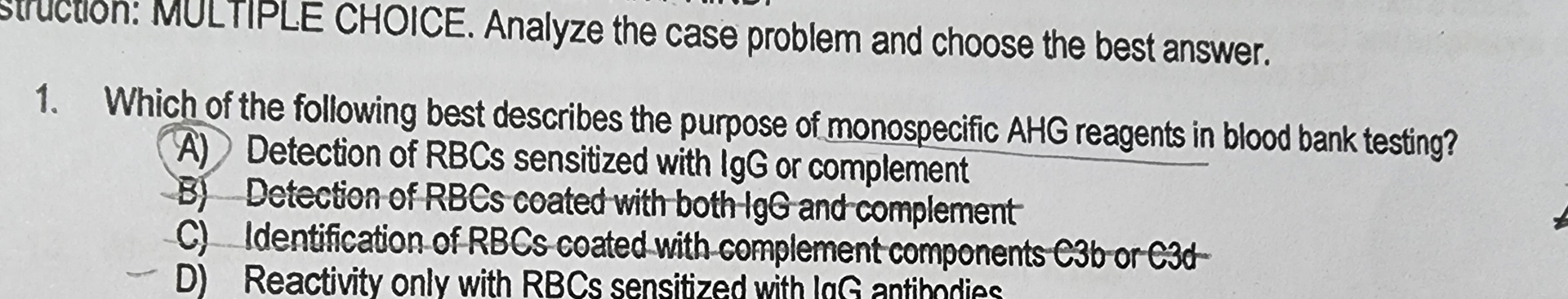 Solved Which of the following best describes the purpose of | Chegg.com