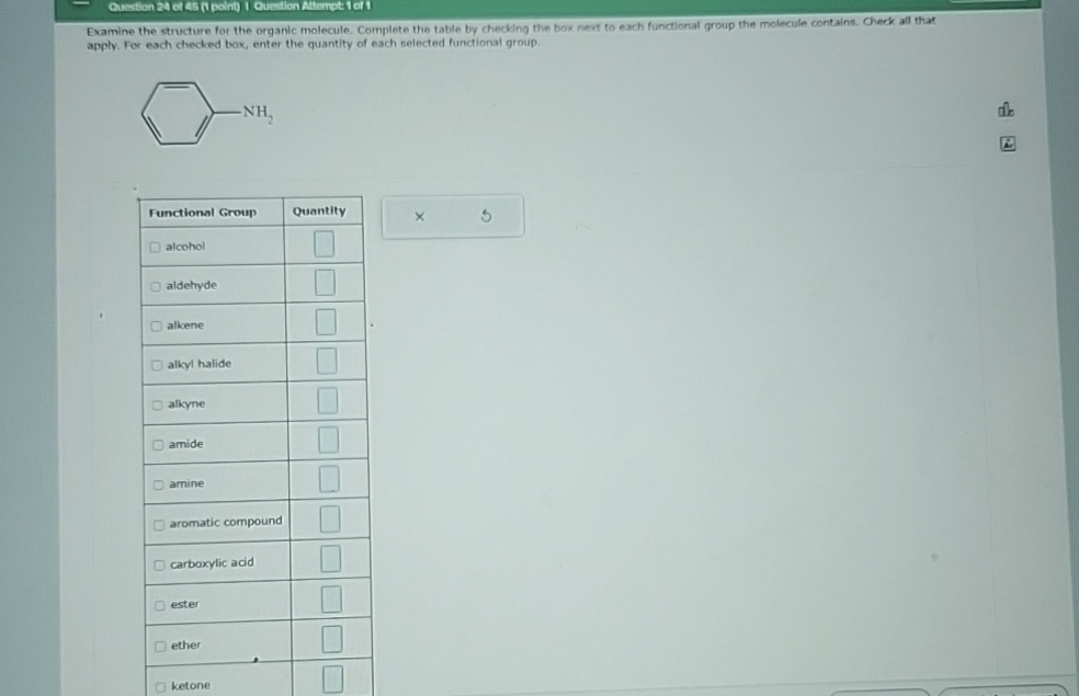 Solved IExamine the structure for the organic molecule. | Chegg.com