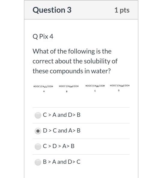 Solved Question 3 1 pts Q Pix 4 What of the following is the | Chegg.com