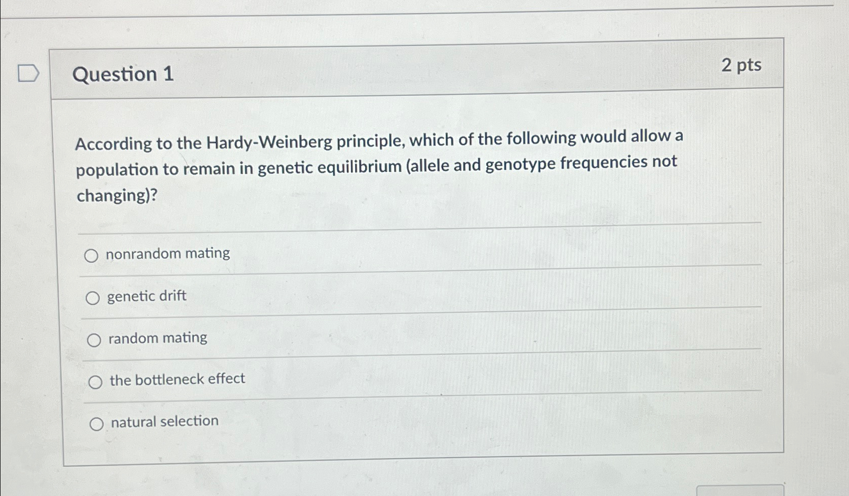 Solved Question 12 ﻿ptsAccording to the Hardy-Weinberg | Chegg.com