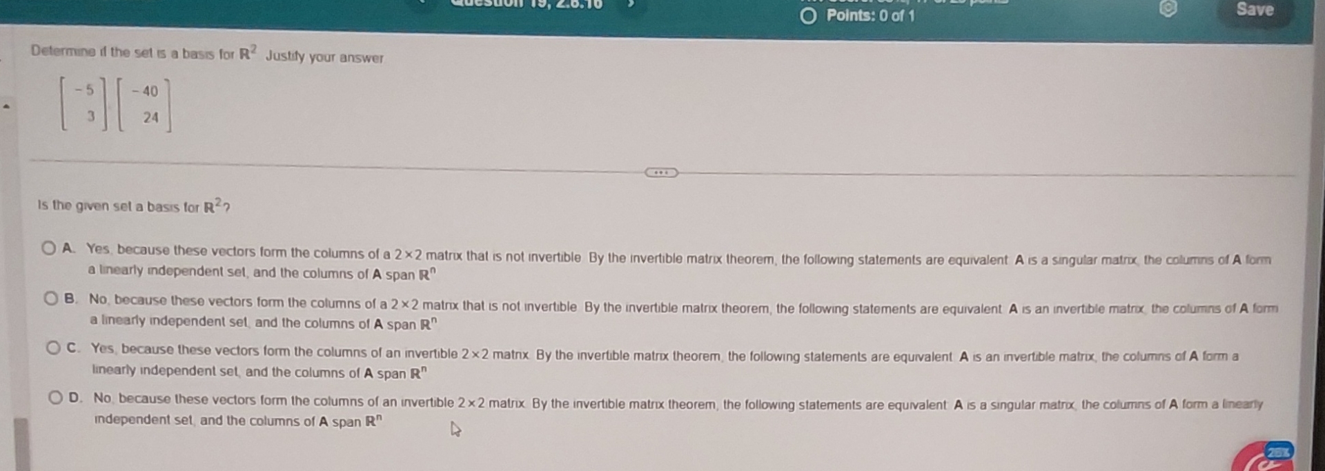 Solved Determine if the set is a basis for R2 ﻿Justily your | Chegg.com
