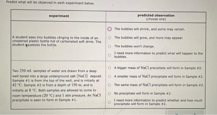 Solved Predict what will be observed in each experiment | Chegg.com