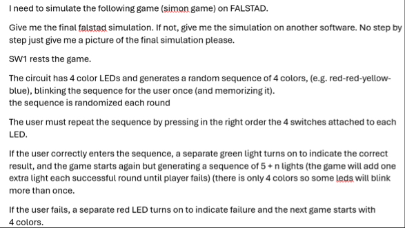 I need to simulate the following game (simon game) | Chegg.com