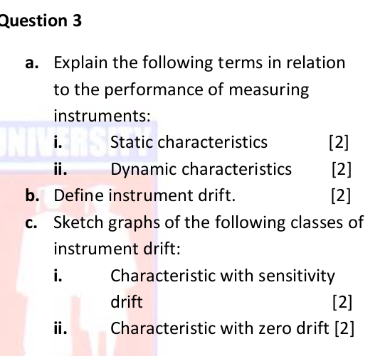 Solved Question 3 a. Explain the following terms in relation | Chegg.com
