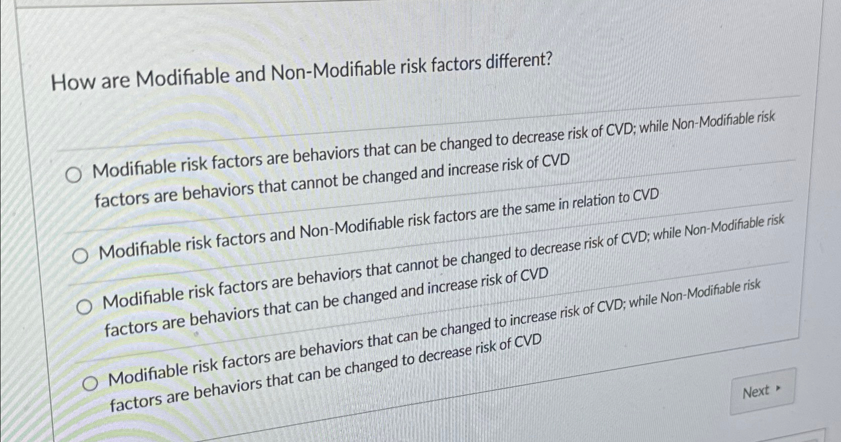 Solved How are Modifiable and Non-Modifiable risk factors | Chegg.com