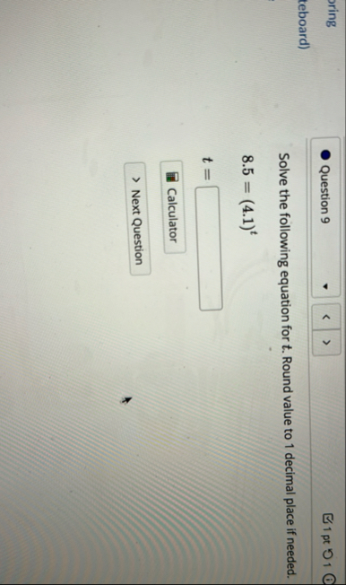 Solved ipt ofteboard)Solve the following equation for t. | Chegg.com