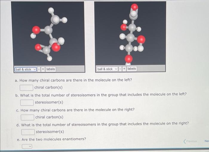 Solved a. How many chiral carbons are there in the molecule | Chegg.com