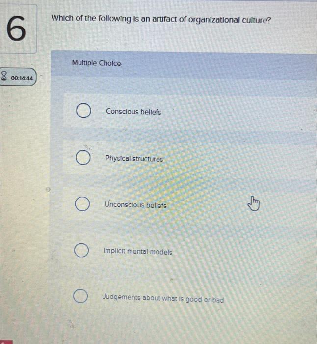 Solved Which of the following is an artifact of | Chegg.com