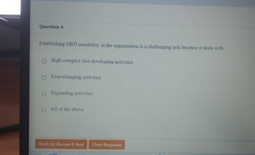 Solved Question 4Establishing HRD sensibility in the | Chegg.com
