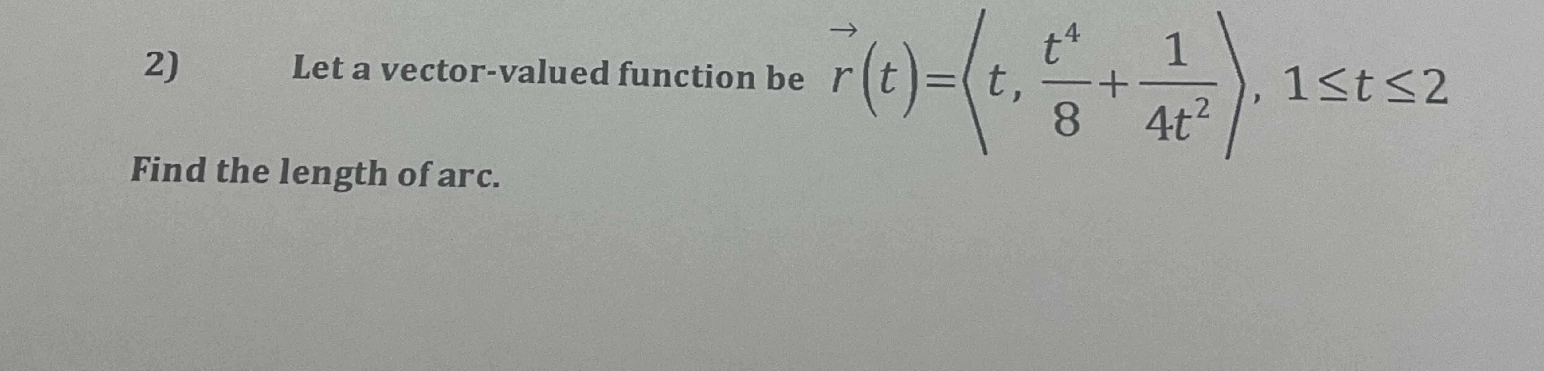 Solved Let a vector-valued function be | Chegg.com