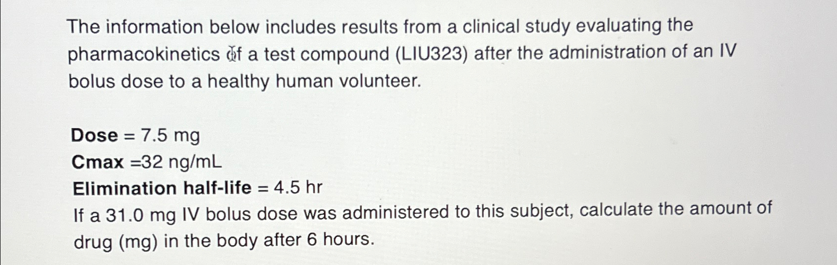 Solved The information below includes results from a | Chegg.com
